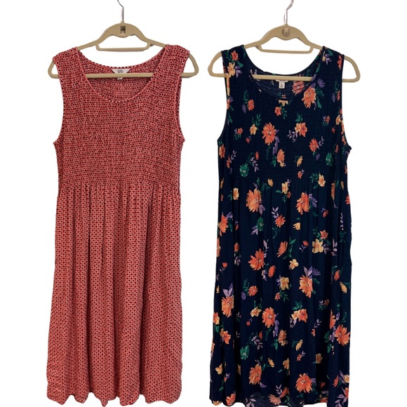 croft & barrow | Dresses | 2croft Barrow Red And Floral Maxi Dresses Xl ...